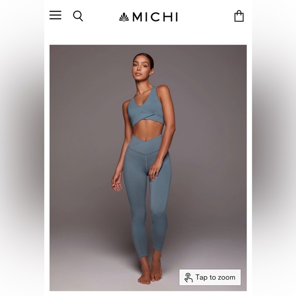 MICHI | Pants & Jumpsuits | Michi Medium Ice Blue Workout Set | Poshmark